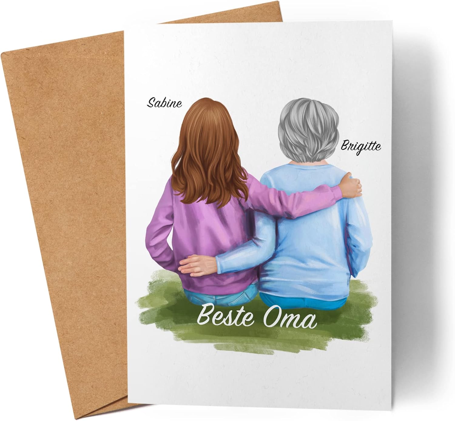 Kiddle-Design Oma Karte Personalisiert Oma & Enkelin Tochter Besonderes ...