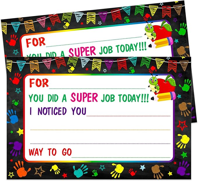 Amazon.com : JUESMOS 50PCS Classroom Incentive Cards to Send Home ...