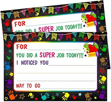 Amazon.com : JUESMOS 50PCS Classroom Incentive Cards to Send Home ...