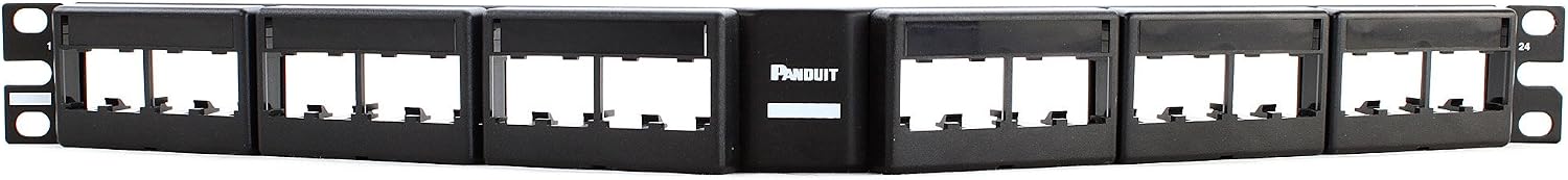 Amazon.com: Panduit CPPLA24WBLY Angled 24-Port Patch Panel, Black ...