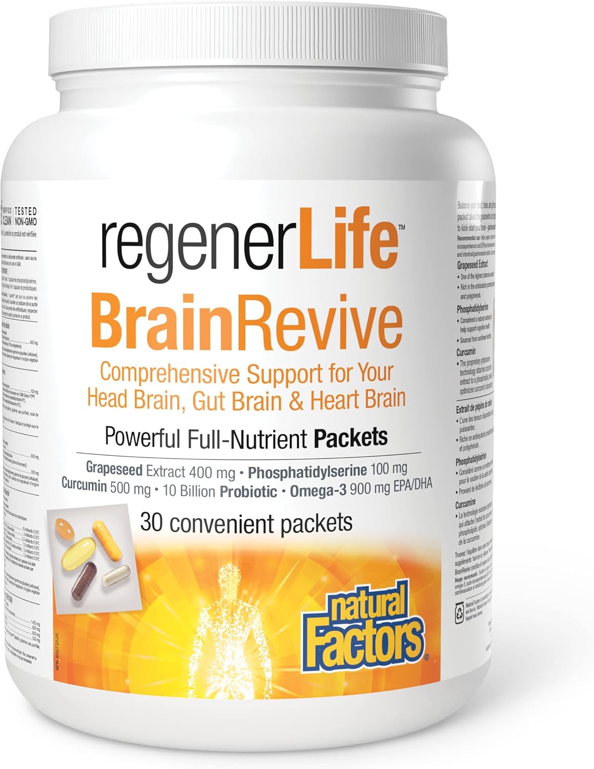 Natural Factors RegenerLife BrainRevive 30 packets : Amazon.ca: Health ...