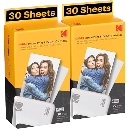 KODAK 4PASS Film Cartridge (2.1x3.4 inches) for KODAK Mini 2 Retro and ...