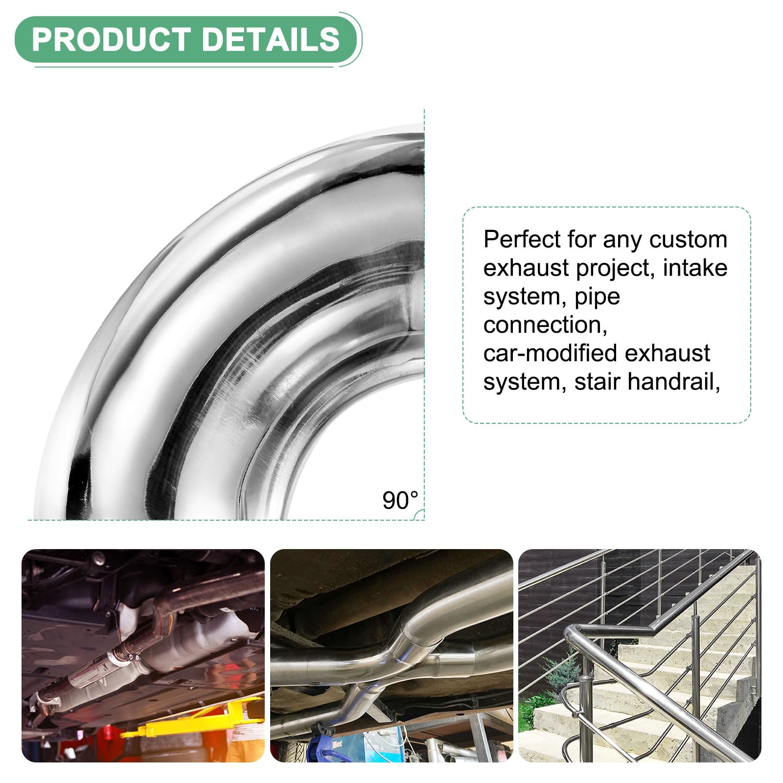 Stainless Steel Bend 2 Inch 90 Degree Stainless Steel Exhaust Elbow ...