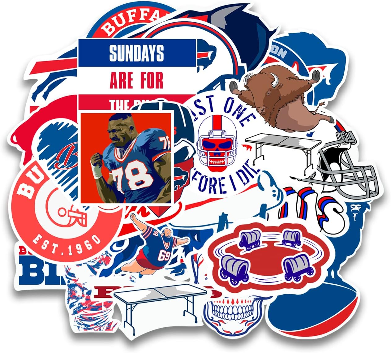 Amazon.com: Sleep Easily 25 PCS American Football Rugby Stickers for ...