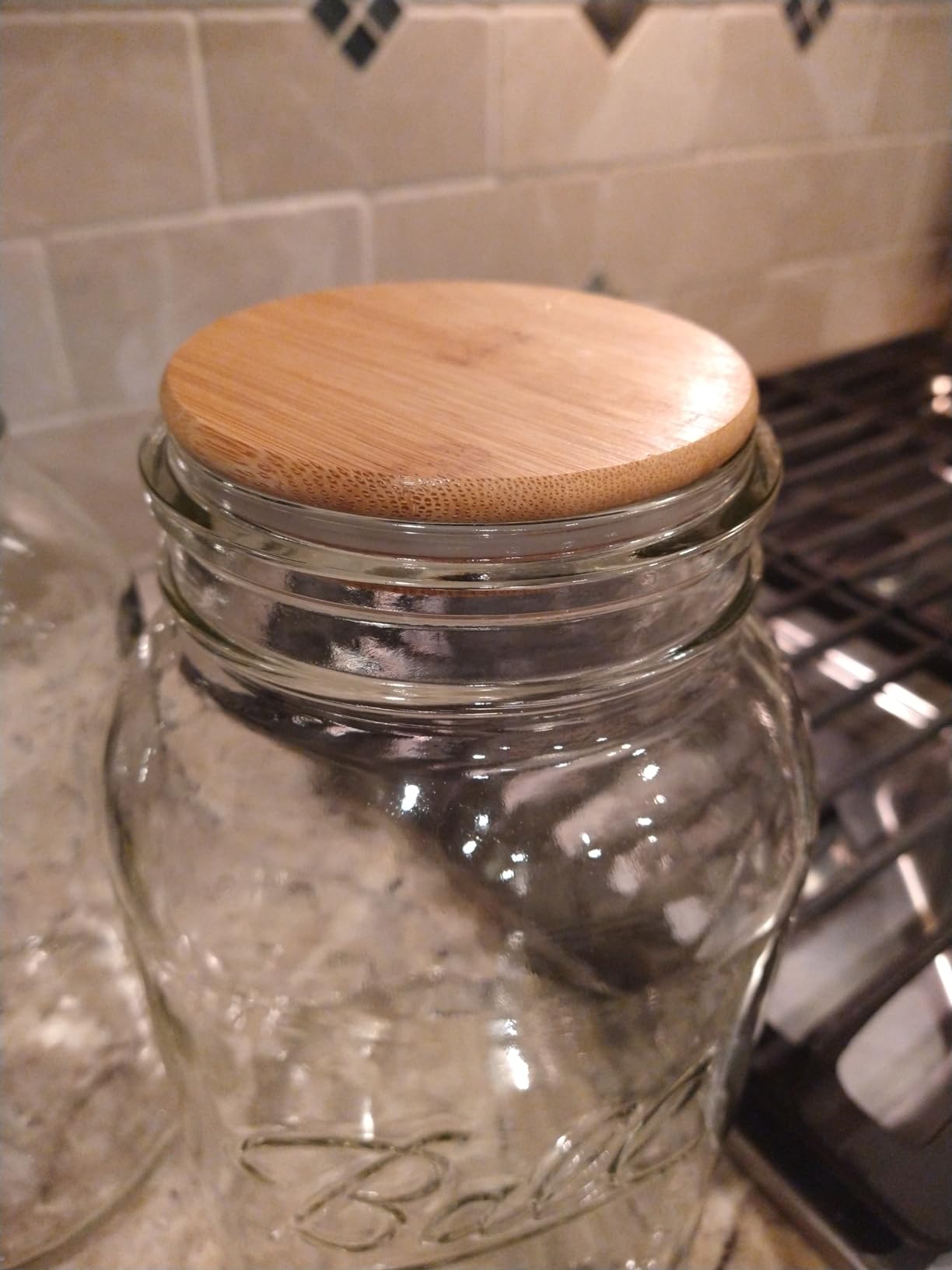 Amazon.com: BOSMIOW 10cm/3.94in Bamboo Jar Lids,Round Wooden Lids with ...