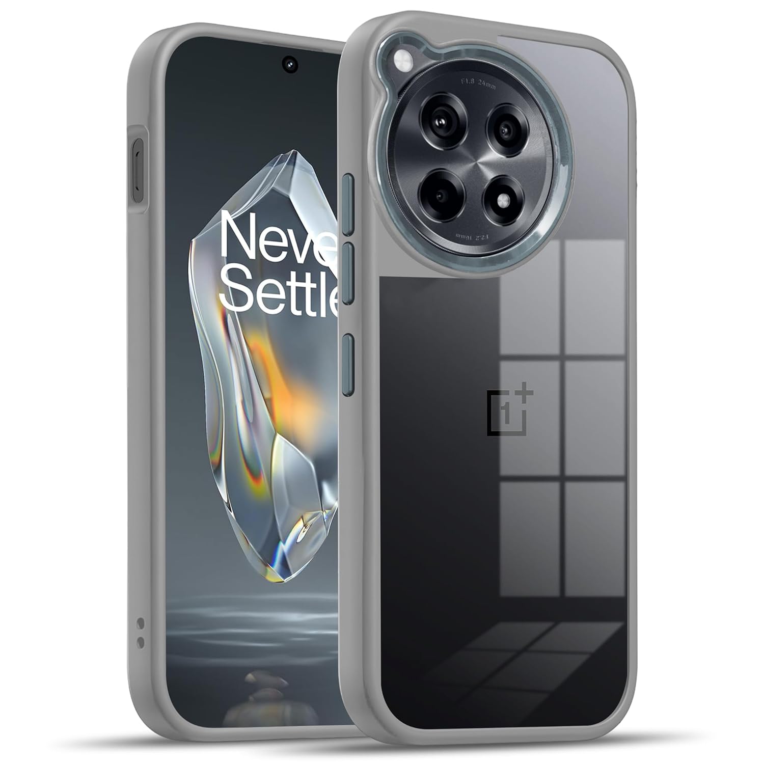 V-TAN Back Cover for OnePlus 12 5G | TPU | Transparent Black | Slim ...