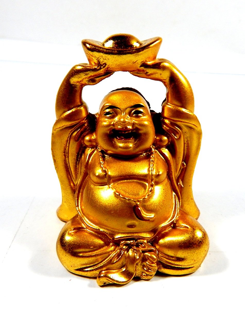 Buy Urancia® Lifting Gold Ingot Laughing Buddha Smiling Buddha Lifting ...
