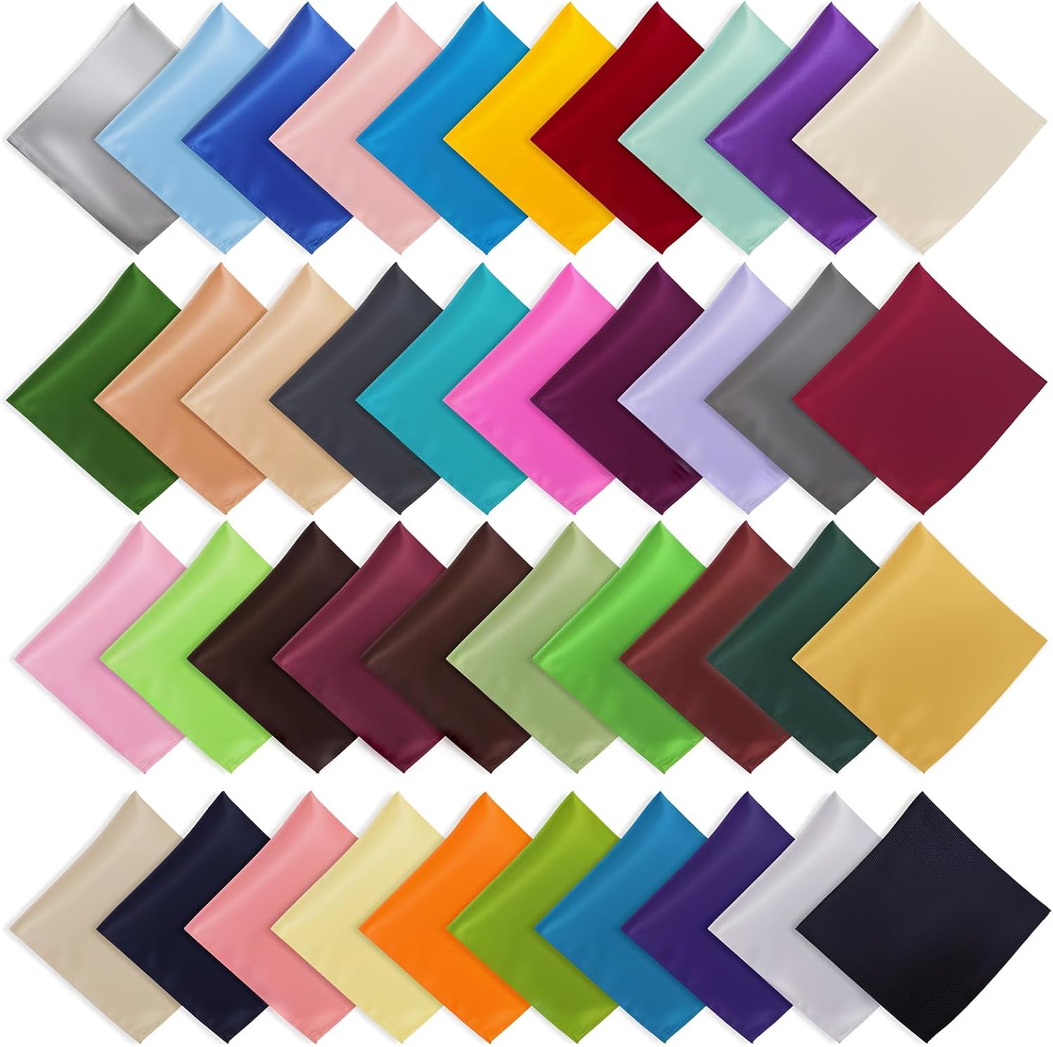 Xthrotsenk 40 Pcs Pocket Squares for Men Handkerchief Men's Pocket ...