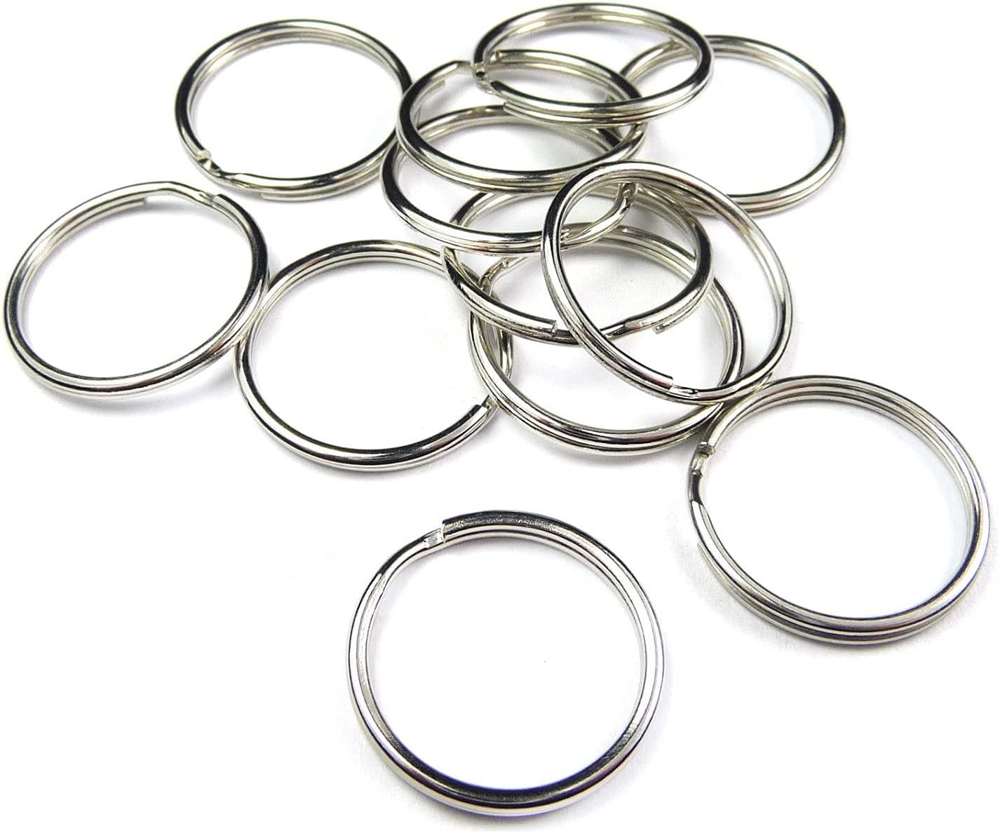 Amazon.com: Bulk Lot 200 pcs Stainless Steel Key Rings 3/4" (20mm ...