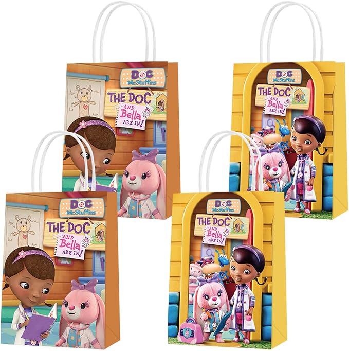 Amazon.com: OUDINI 16 Pieces Doc McStuffins Party Treat Bags, 2 Styles ...