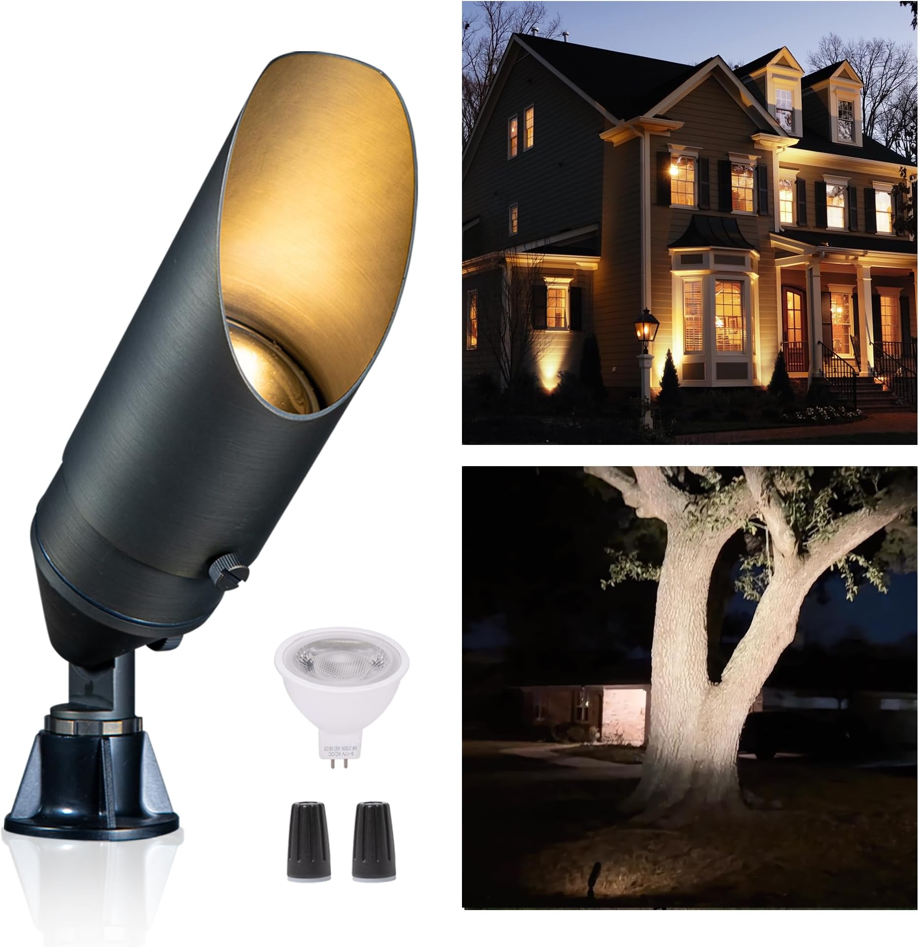 MarsLG BRS1 ETL-Listed Solid Brass Low Voltage Landscape Directional ...