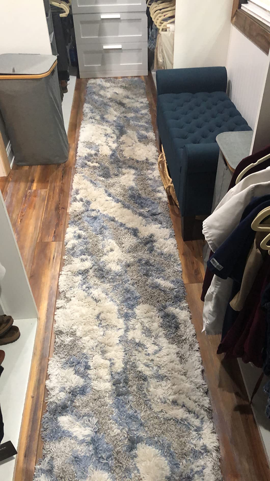 $15/mo - Finance SAFAVIEH Horizon Shag Collection 5' x 5' Round Grey ...