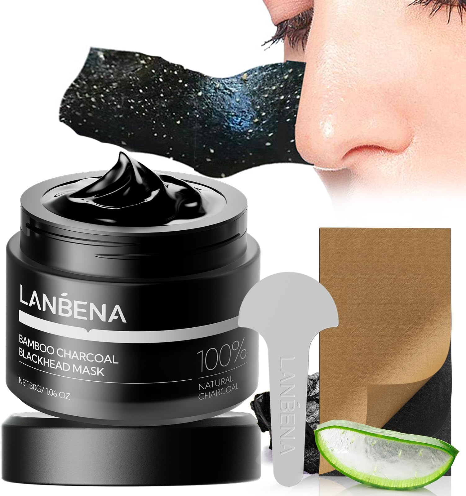 Amazon.com: LANBENA Upgraded 2.0 Bamboo Charcoal Blackhead Remover Mask ...