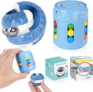 AUAUY Rotating Magic Bean Decompression Toy+Cube Bead Orbit Ball Maze ...