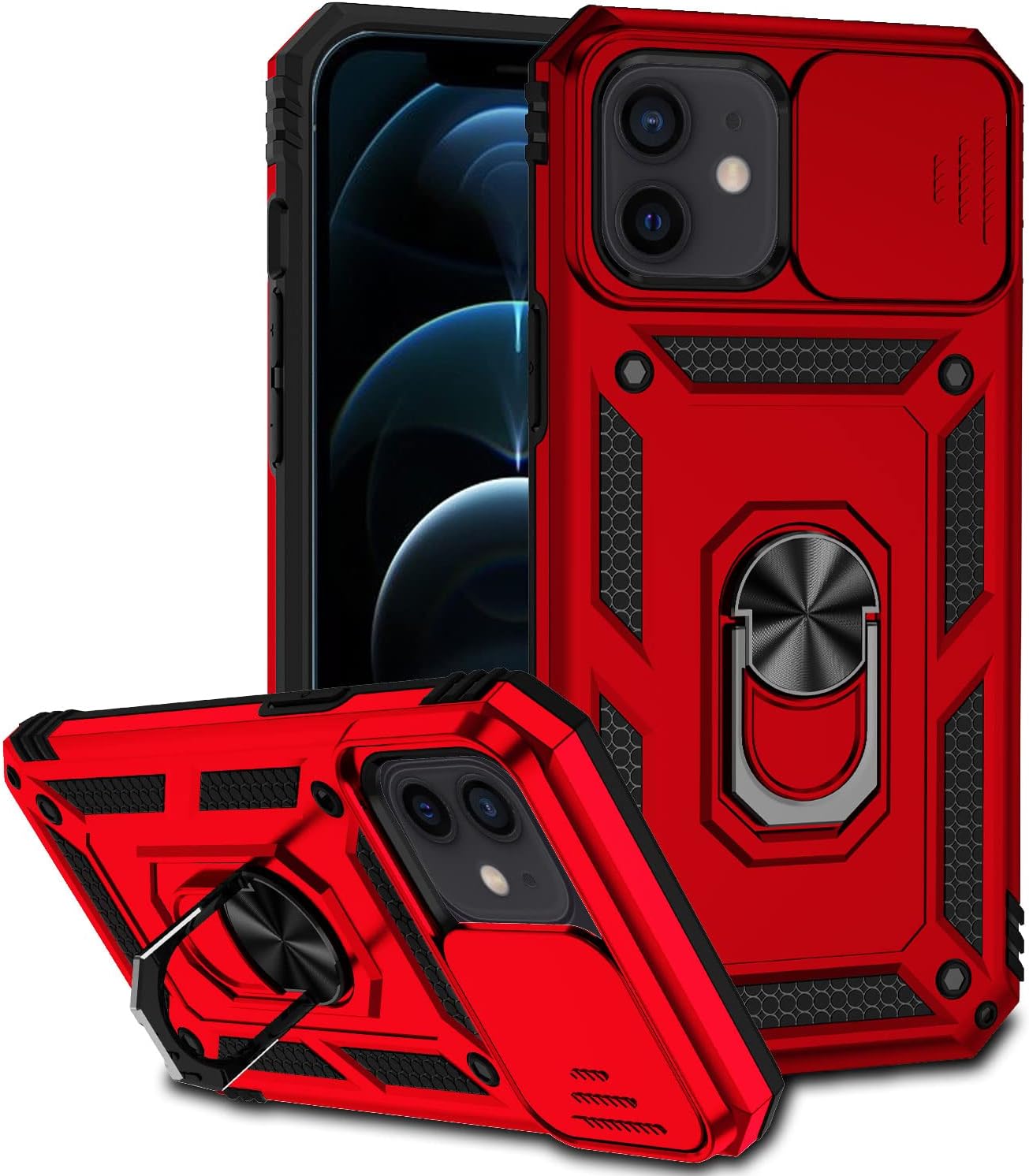 Amazon.com: DEERLAMN for iPhone 12 Case,iPhone 12 Pro Case with Slide ...