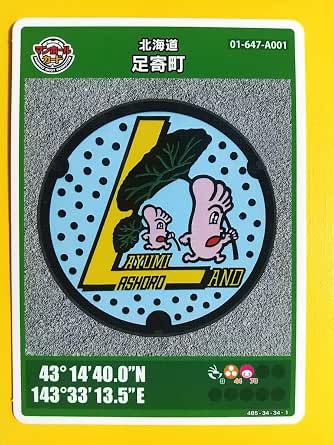 Amazon.co.jp: Manhole Card Hokkaido 63 Ashoro Town A001 Vol. 10 Lot 003 ...