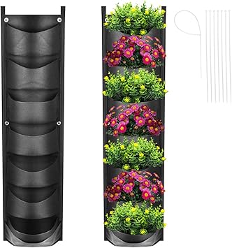 Amazon.com: YSBER Upgraded Vertical Garden Hanging Planter with 7 ...