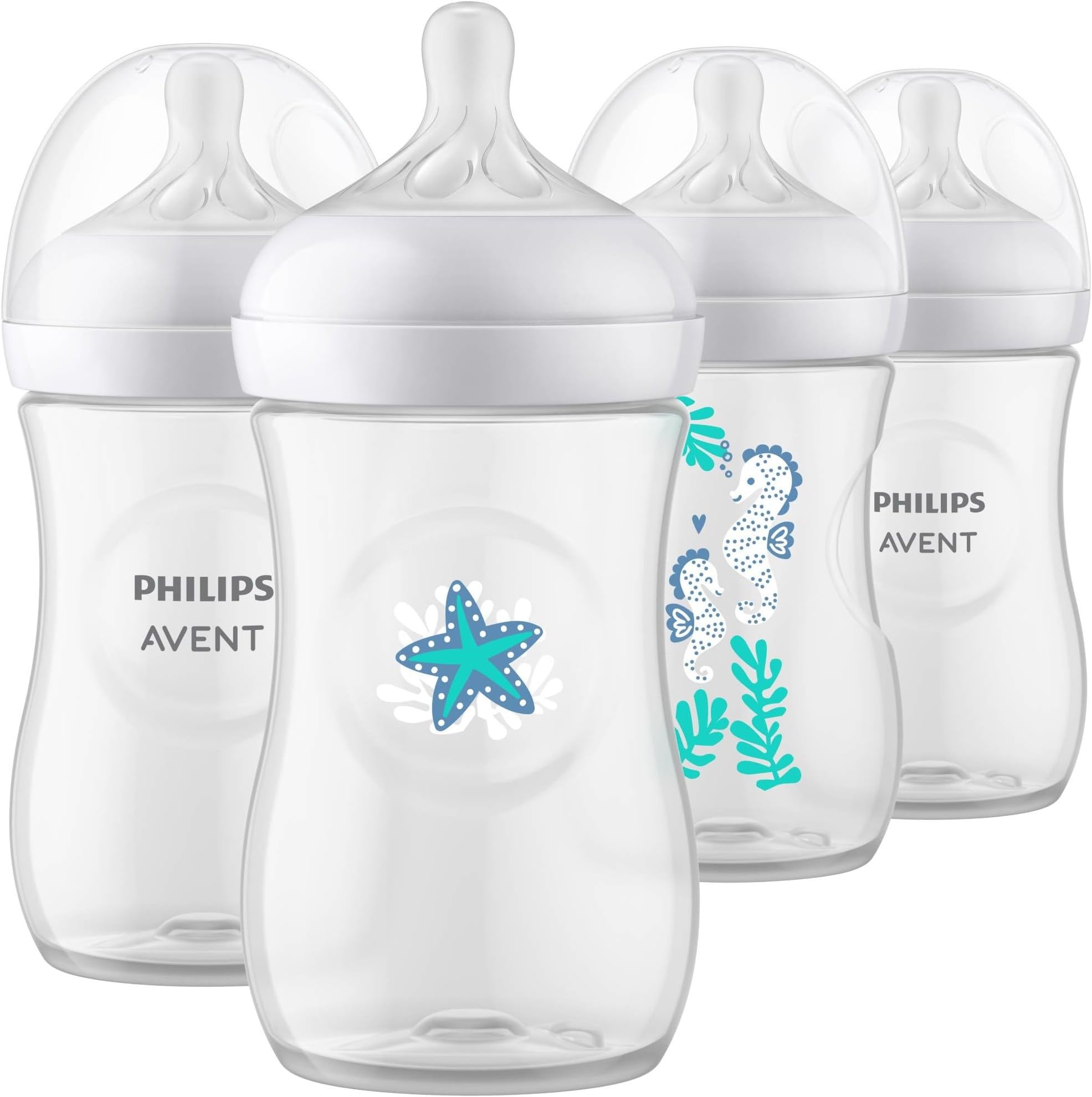 Philips Avent Natural Baby Bottle with Natural Response, with Sea ...