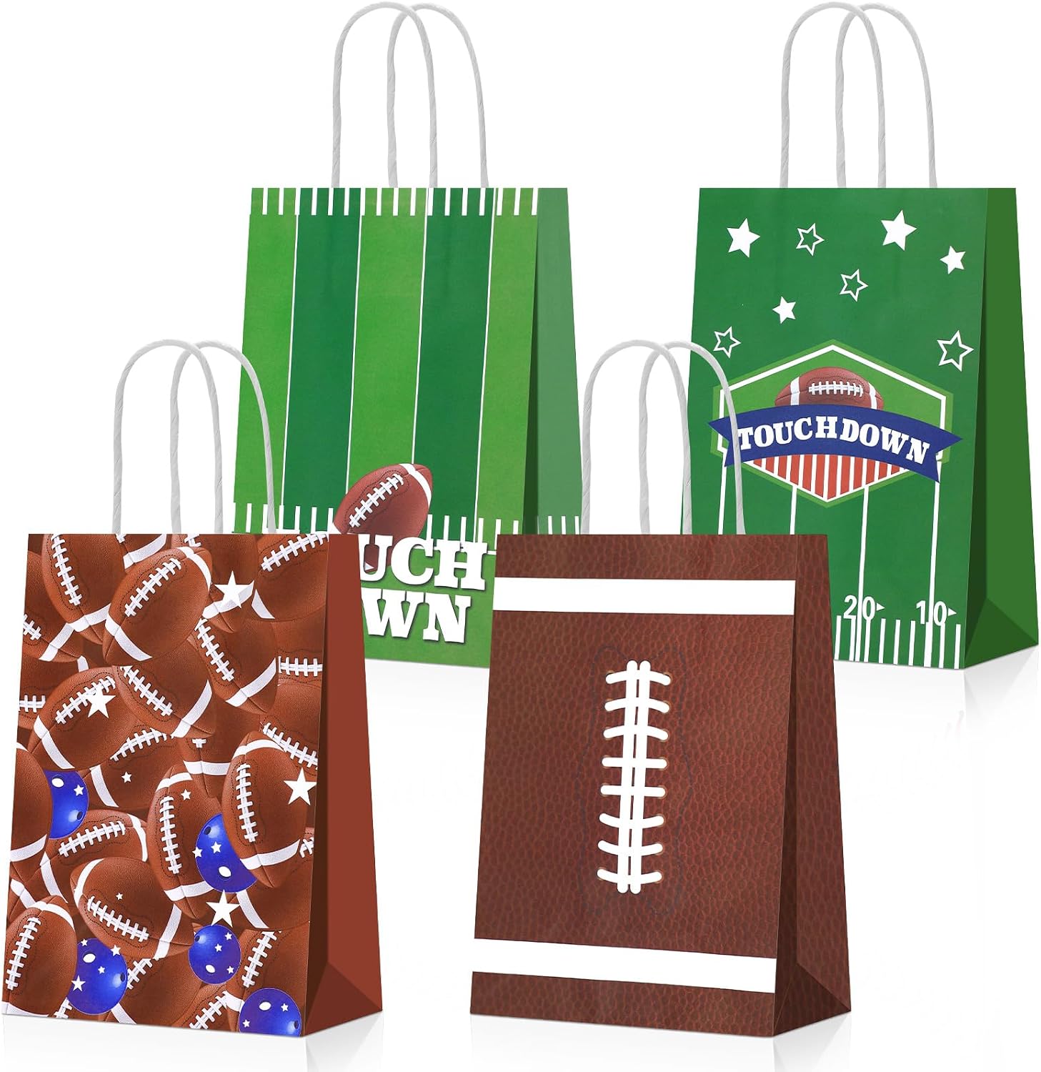 Amazon.com: Janlaugh 24 Pcs Football Party Favor Gift Bags with Handles ...