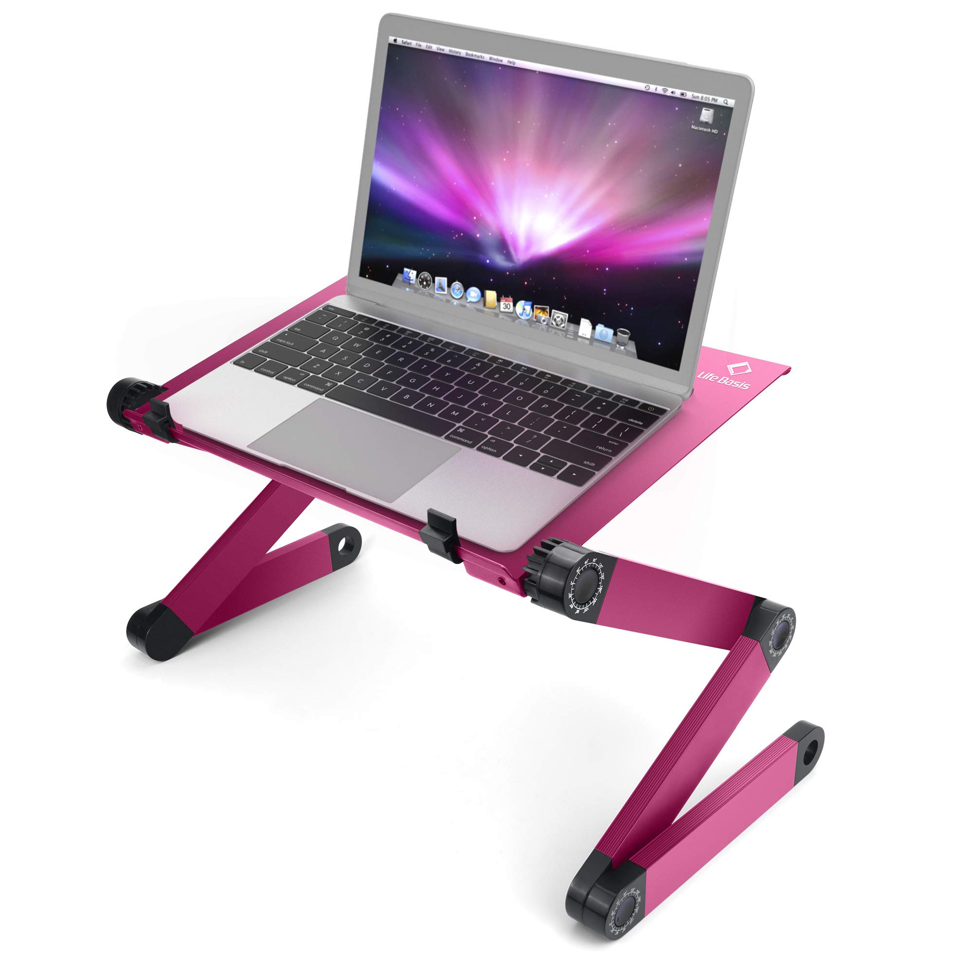 Buy Laptop Stand Adjustable Foldable Desk Table, LifeBasis Portable ...