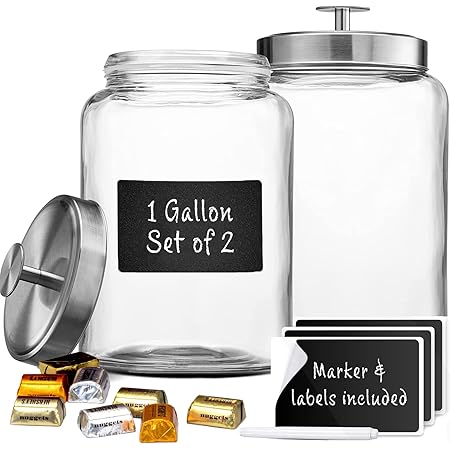 Amazon.com: Glass Jars for Laundry Room Organization Jar, Half Gallon ...