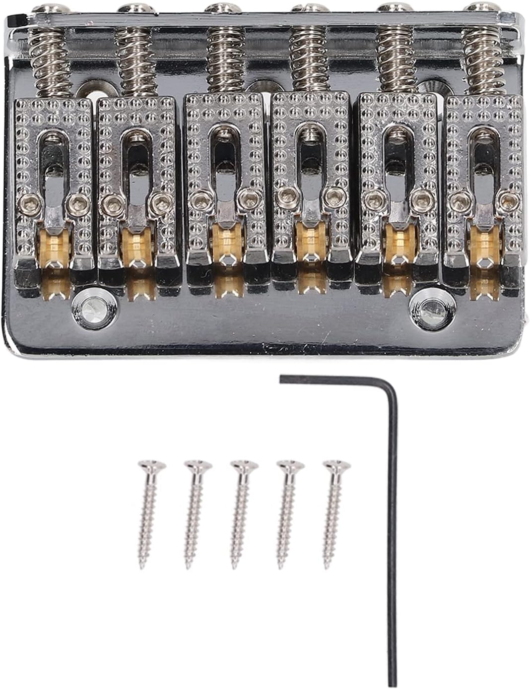 Amazon.com: 6 Strings Electric Guitar Bridge,65mm Metal Guitar Hardtail ...