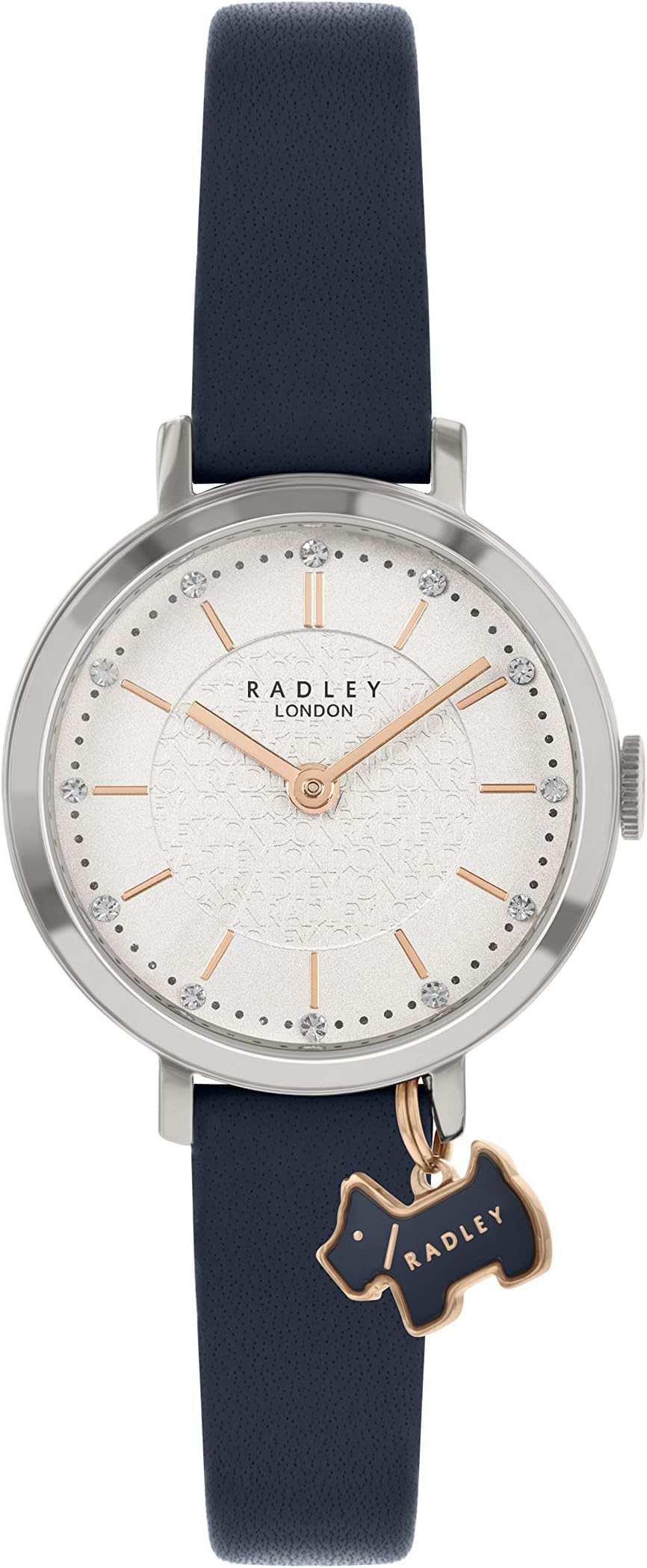 RADLEY Heart Dial Ladies Cobweb Leather Strap Heart Charm Watch RY2916A ...