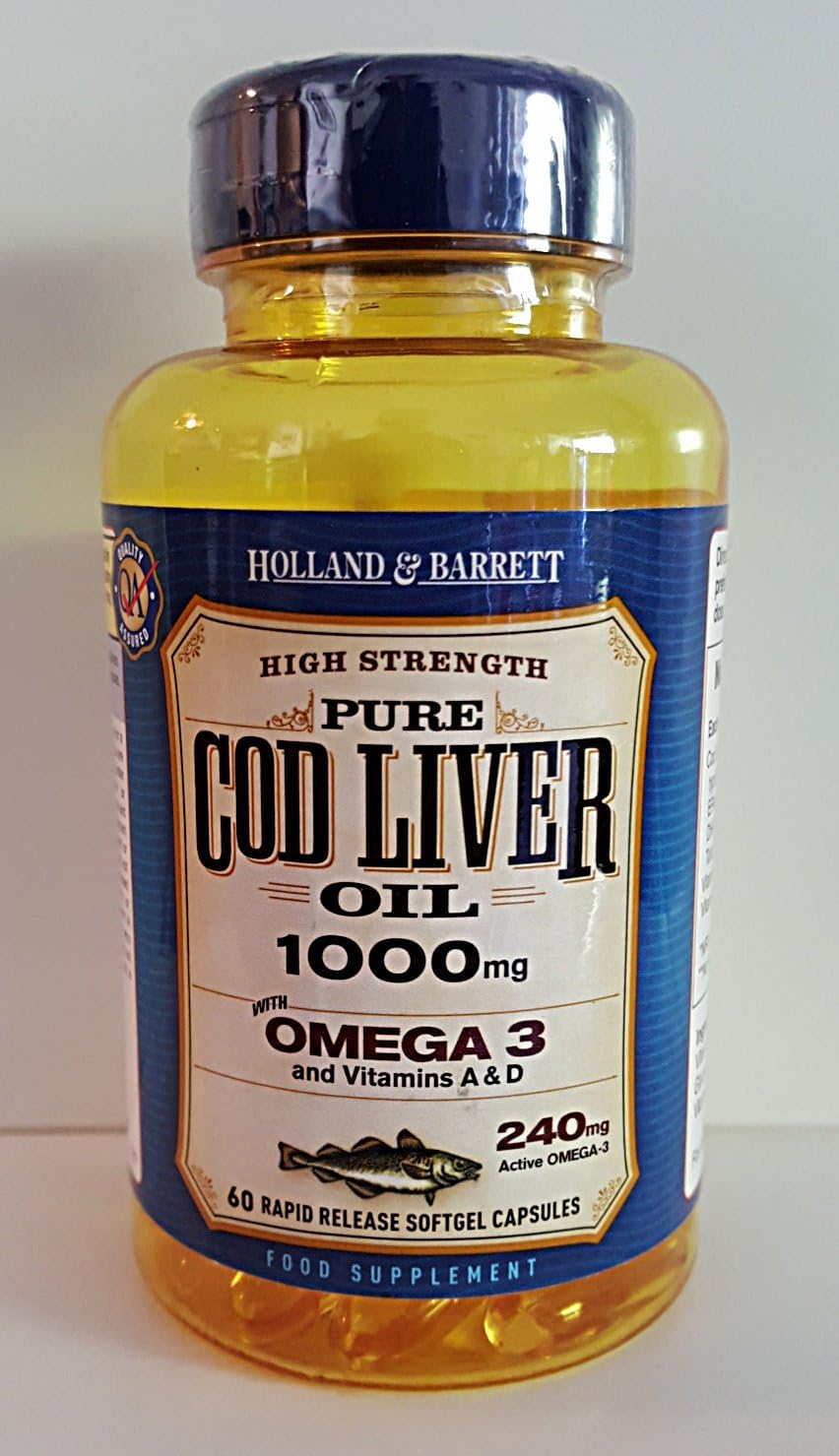 Amazon.com: 1000mg Pure Cod Liver Oil with Omega-3 and Vitamins A&D ...