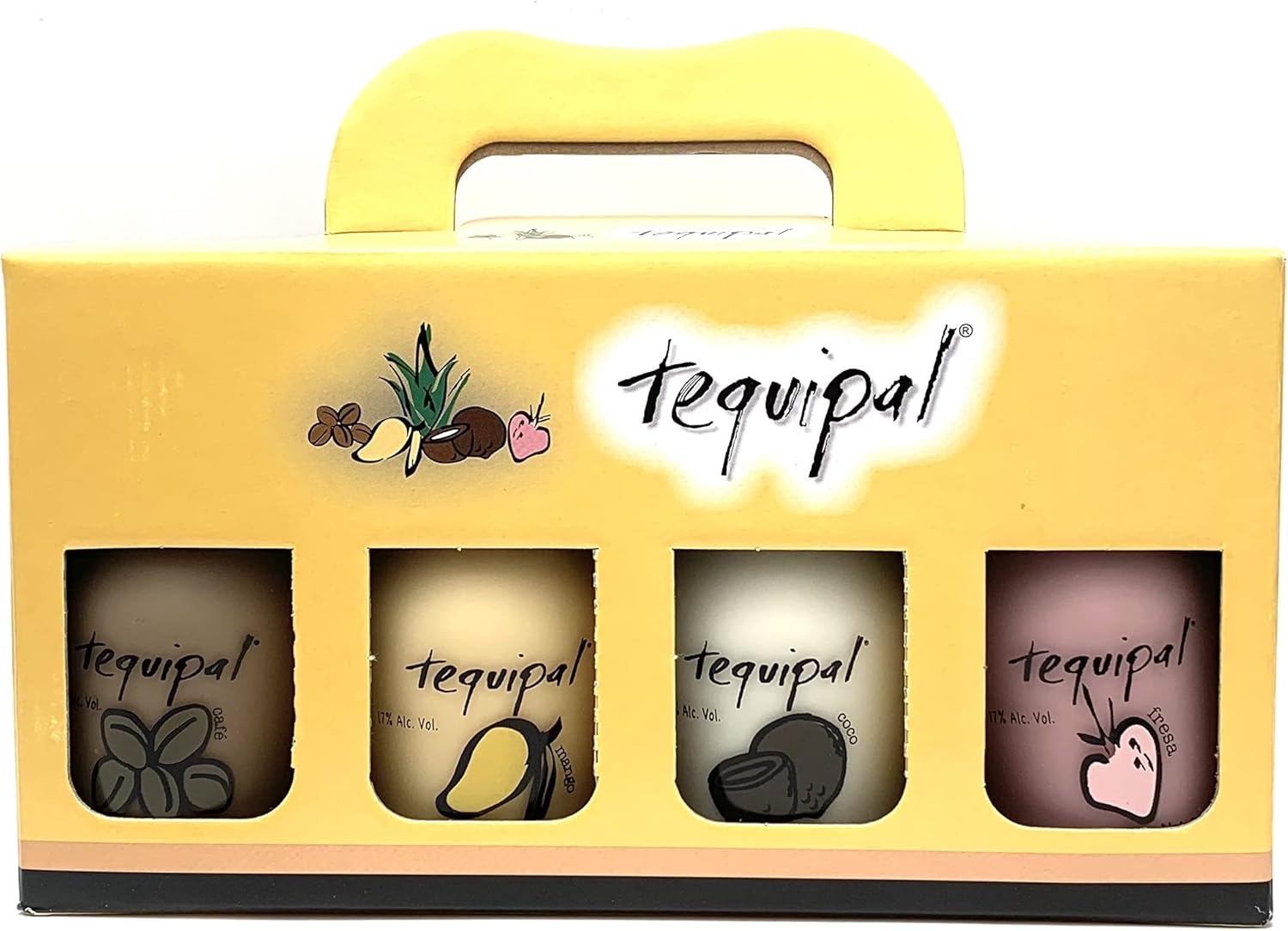 Tequipal Pack | Mixed Flavours Liqueurs | 17% ABV | 4 x 200ml : Amazon ...