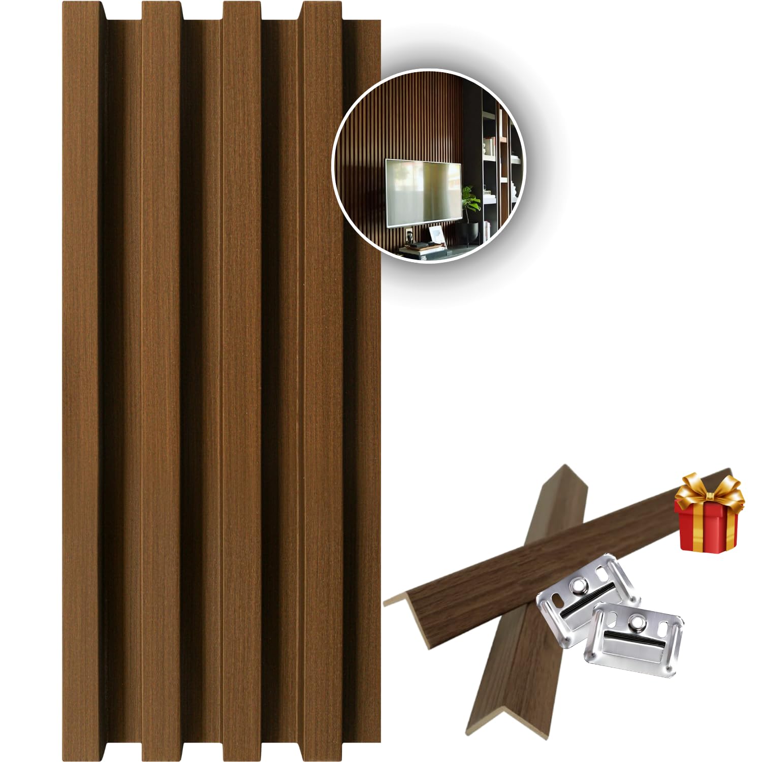 Genérico Panel Decorativo de WPC para Interiores, Muro, Pared, Diseño ...