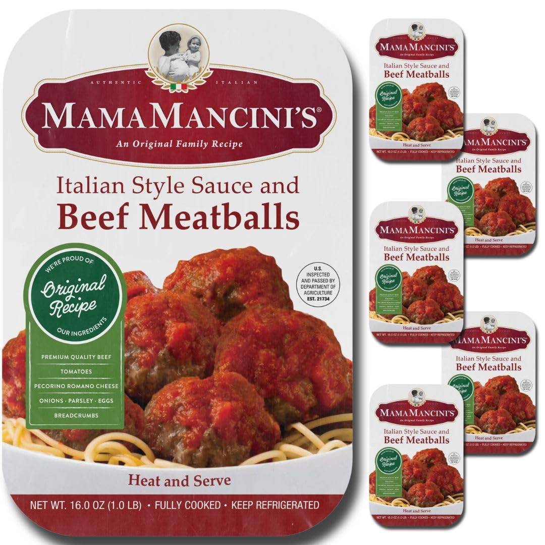 Amazon.com: Mama Mancini's Beef Meatballs in Italian Style Pasta Sauce ...