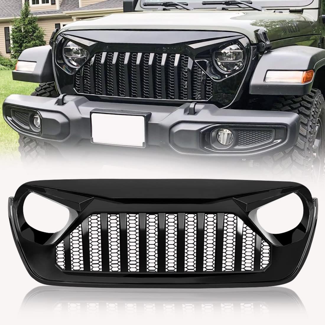 Amazon.com: Rough Country Angry Eye Grille for 18-24 Jeep JL/JLU ...