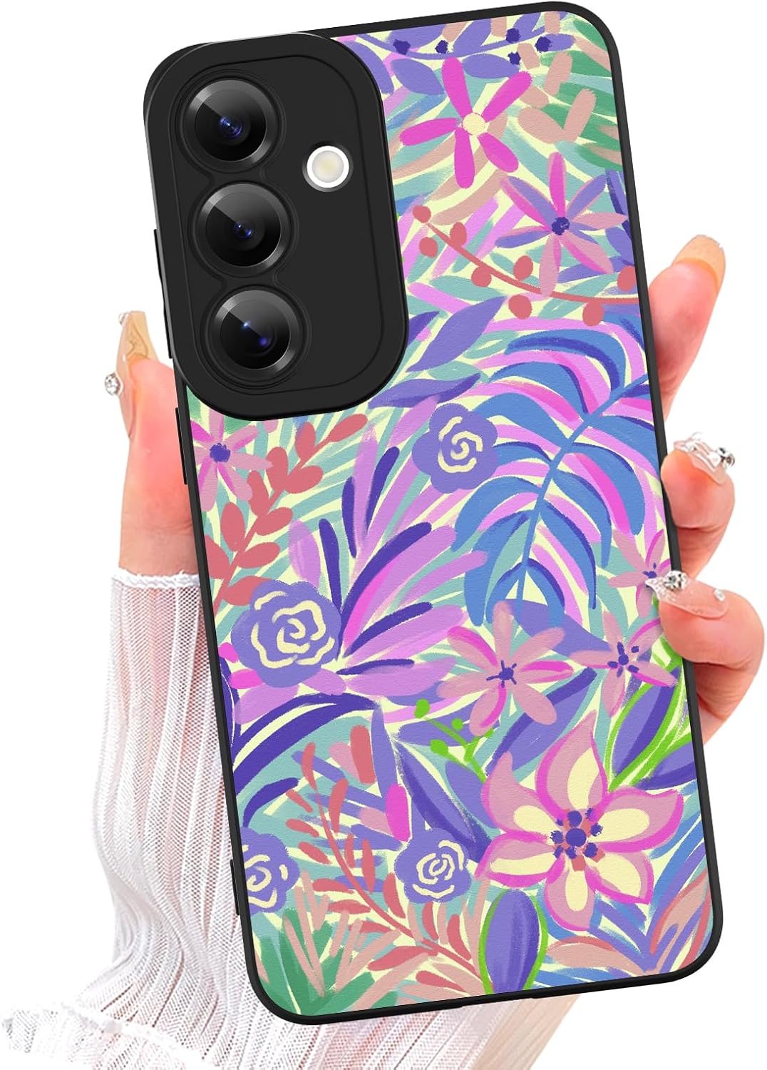 Amazon.com: ZIYE Galaxy S25 Case Colorful Flower Pattern Phone Case ...
