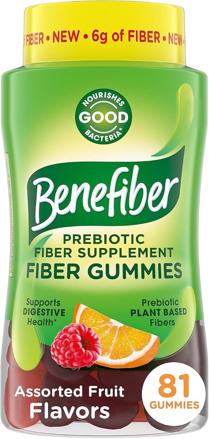 Amazon.com: Benefiber Prebiotic Fiber Supplement Gummies for Digestive ...