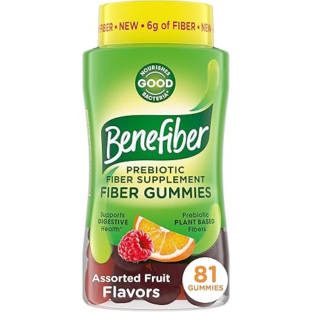 Amazon.com: Benefiber Prebiotic Fiber Supplement Gummies for Digestive ...