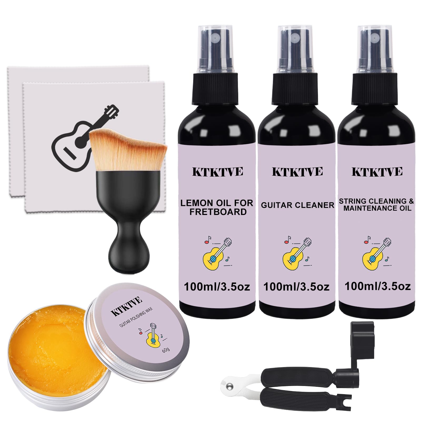 Guitar Cleaning Kit Complete Guitar Care Kit 8 Pack Guitar | Desertcart ...