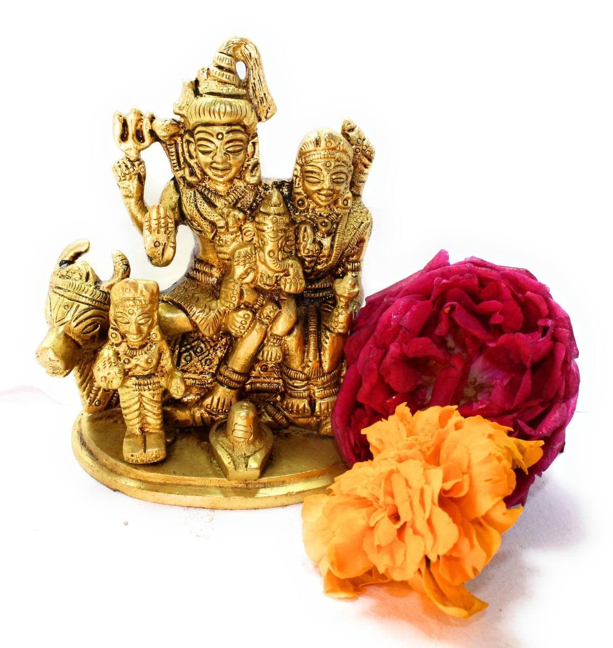 Brass Shiv Parivar Shiva Family Shivparivar Purely Handcrafted Shiva ...