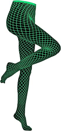 Hercicy Glow in the Dark Fishnet Stockings Hollow Fishnet Stockings ...