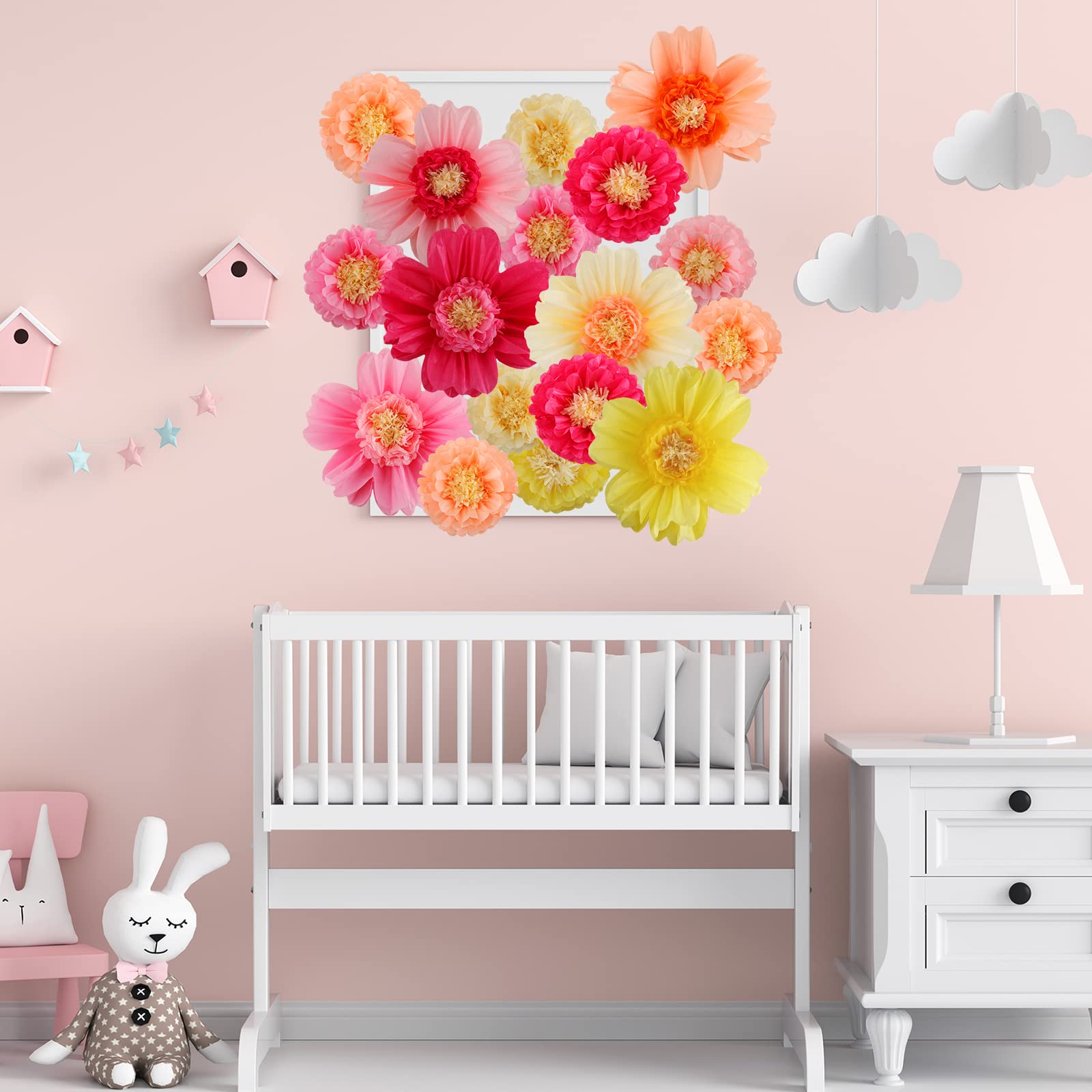 Snapklik.com : Crowye 12 Pcs Large Colorful Tissue Paper Flowers ...