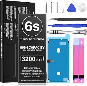 Amazon.com: JDIRLDL Battery for iPhone 6S, New Upgraded Ultra High ...