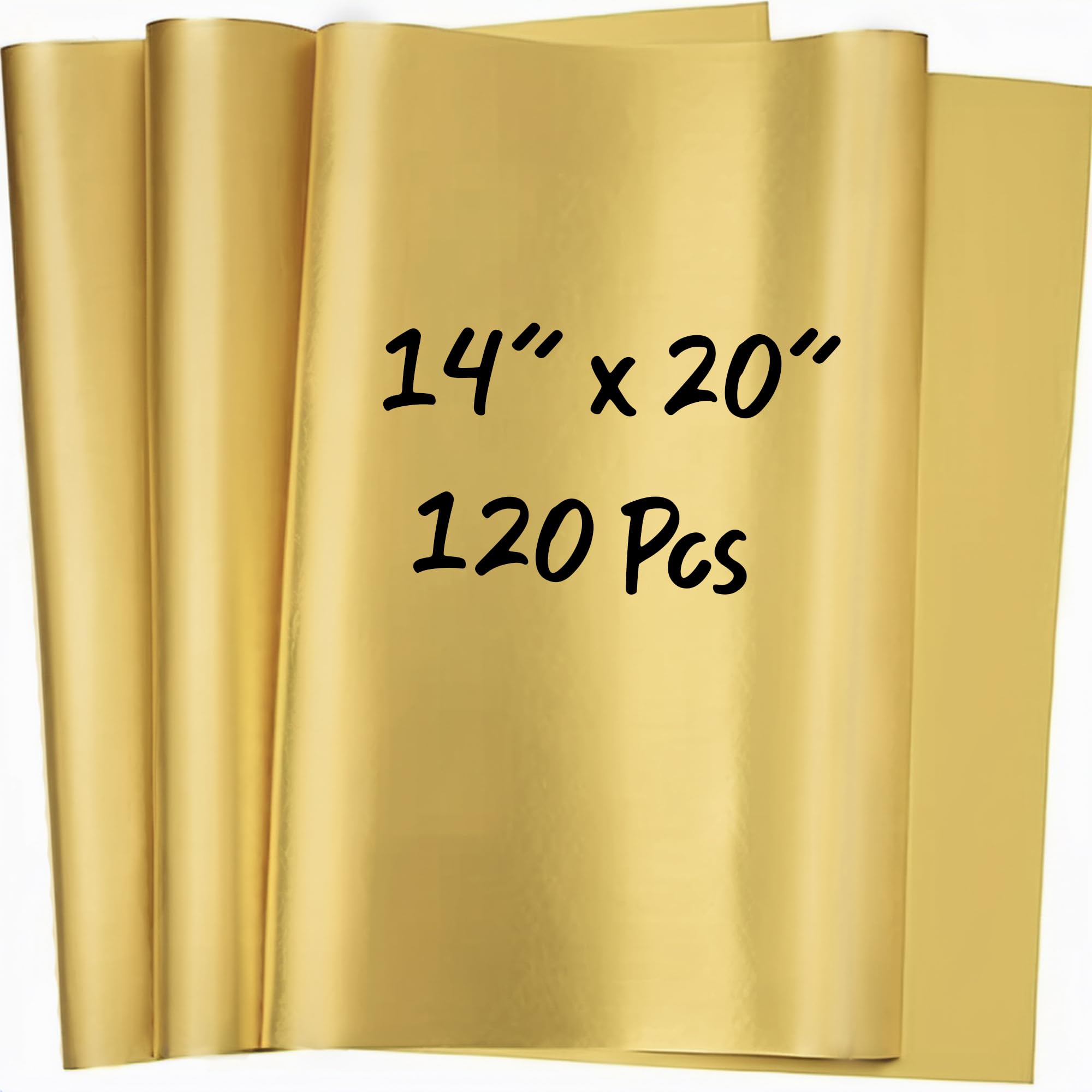 Amazon.com: SANZIX 120 Sheets Gold Tissue Paper for Gift Bags 14" x 20 ...