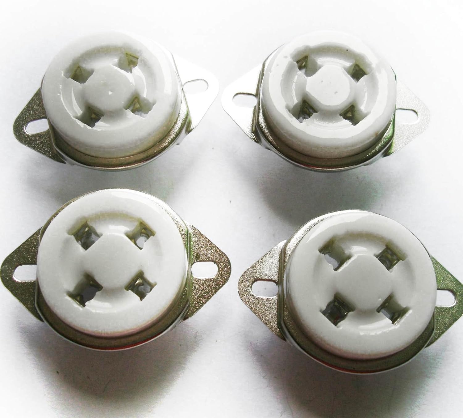 Amazon.com: Cary 4pc Audio Amp 4pin Ceramic Vacuum Tube Socket Silver ...