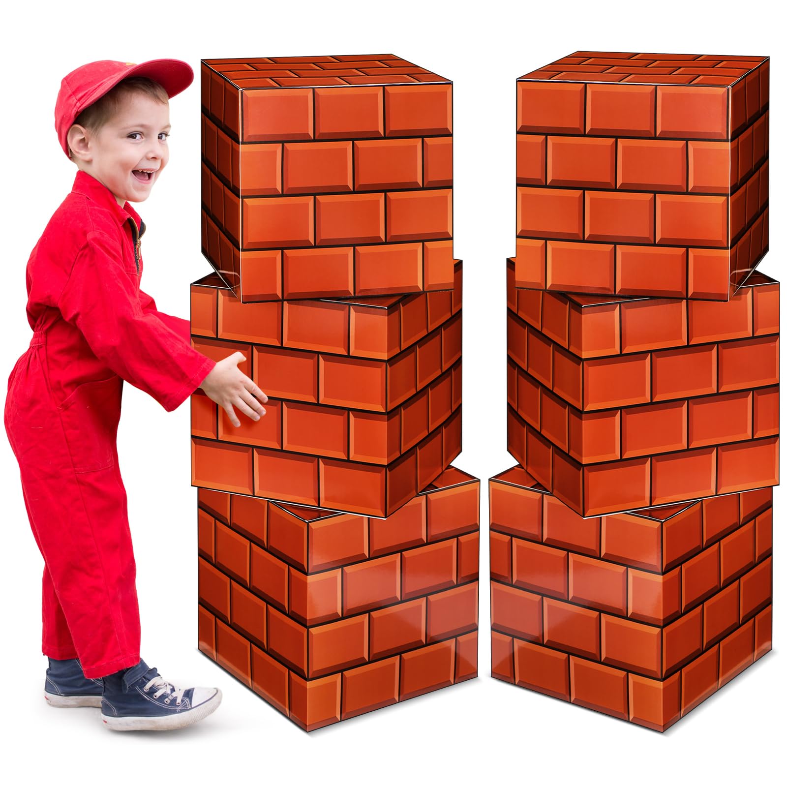 Amazon.com: Dispowreath 6 Pcs Christmas Large Brick Treat Boxes 11.8 x ...