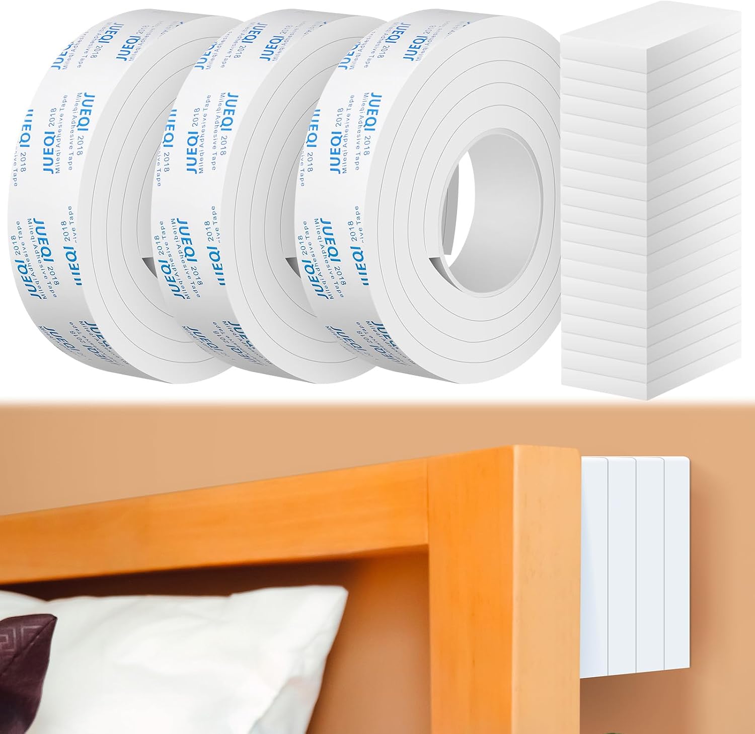 Pangda 3 rollos de topes de cabecera para marco de cama, muebles ...