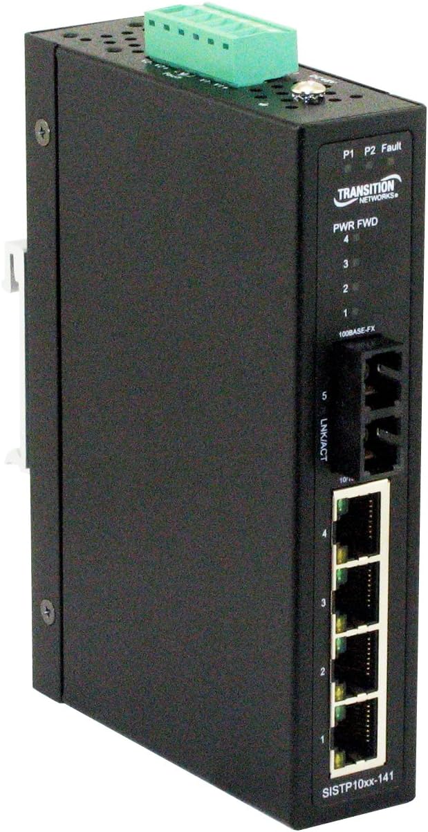 Amazon.com: 4X10/100B-TX Ports + 1300NM Mm St Unmanaged Poe Switch ...