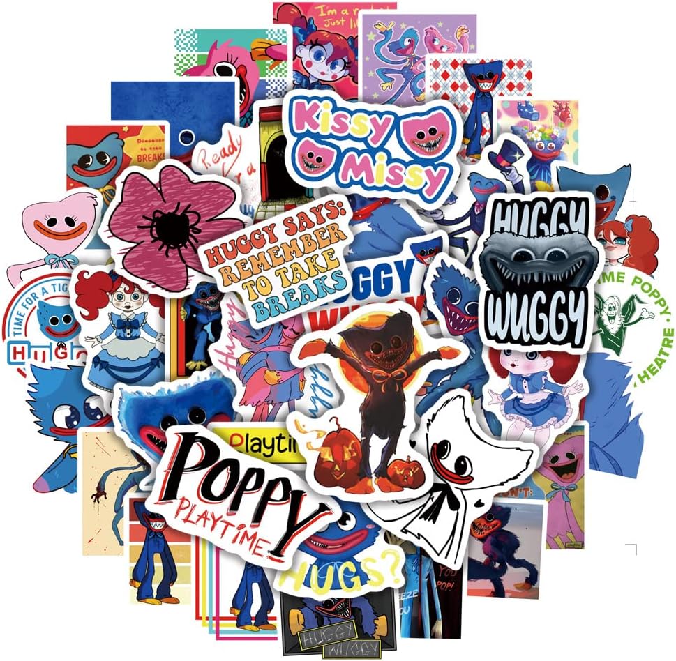 50 Poppypalytime Poppy's Playtime Horror Game Doodle Stickers ...