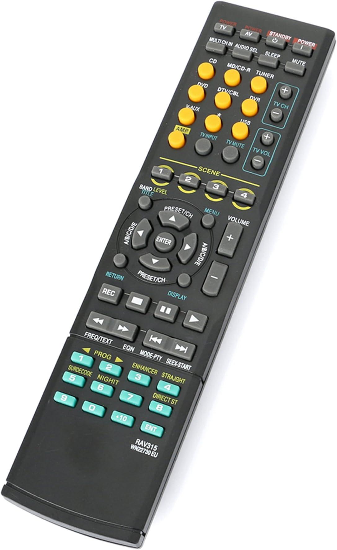 Amazon.com: RAV315 Replaced Remote fit for Yamaha AV Receiver HTR-6050 ...