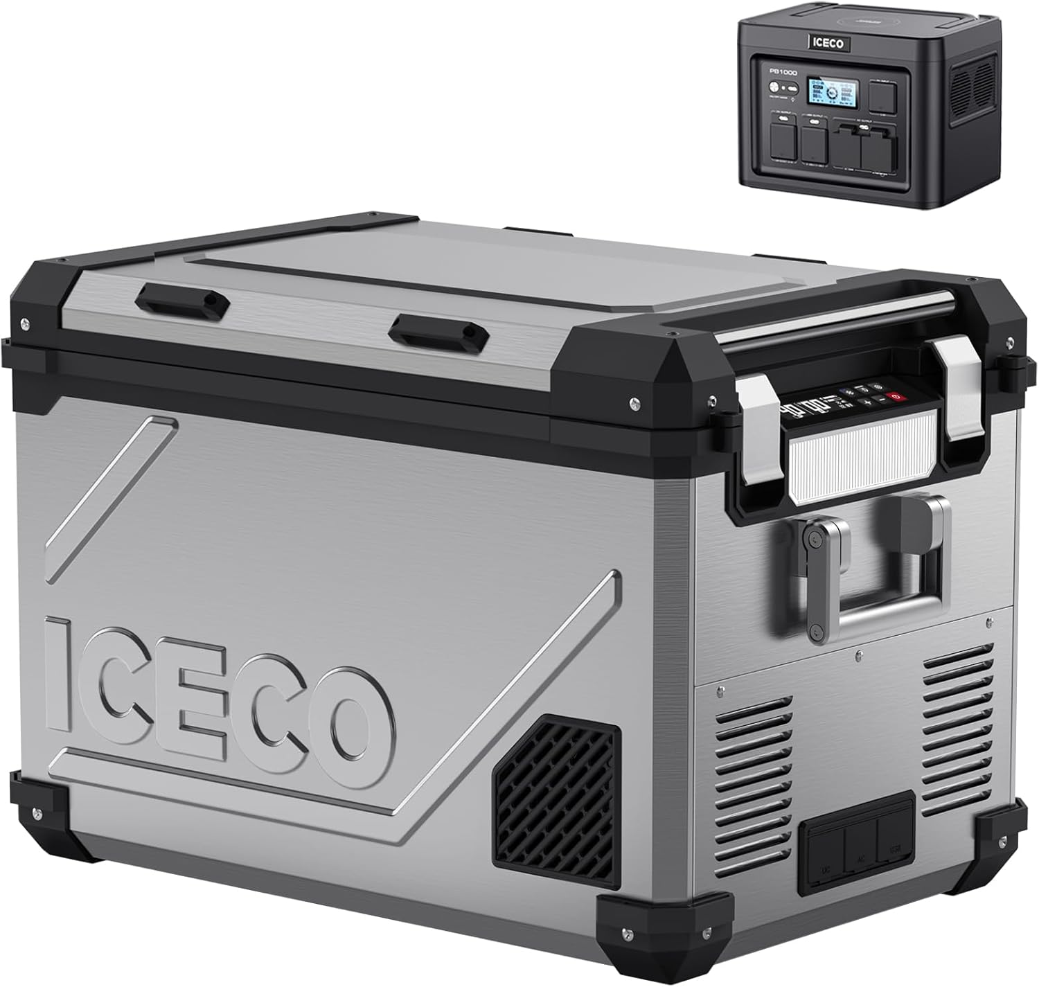 Amazon.com: ICECO 58 Quart 12V Refrigerator with 1075Wh Battery ...