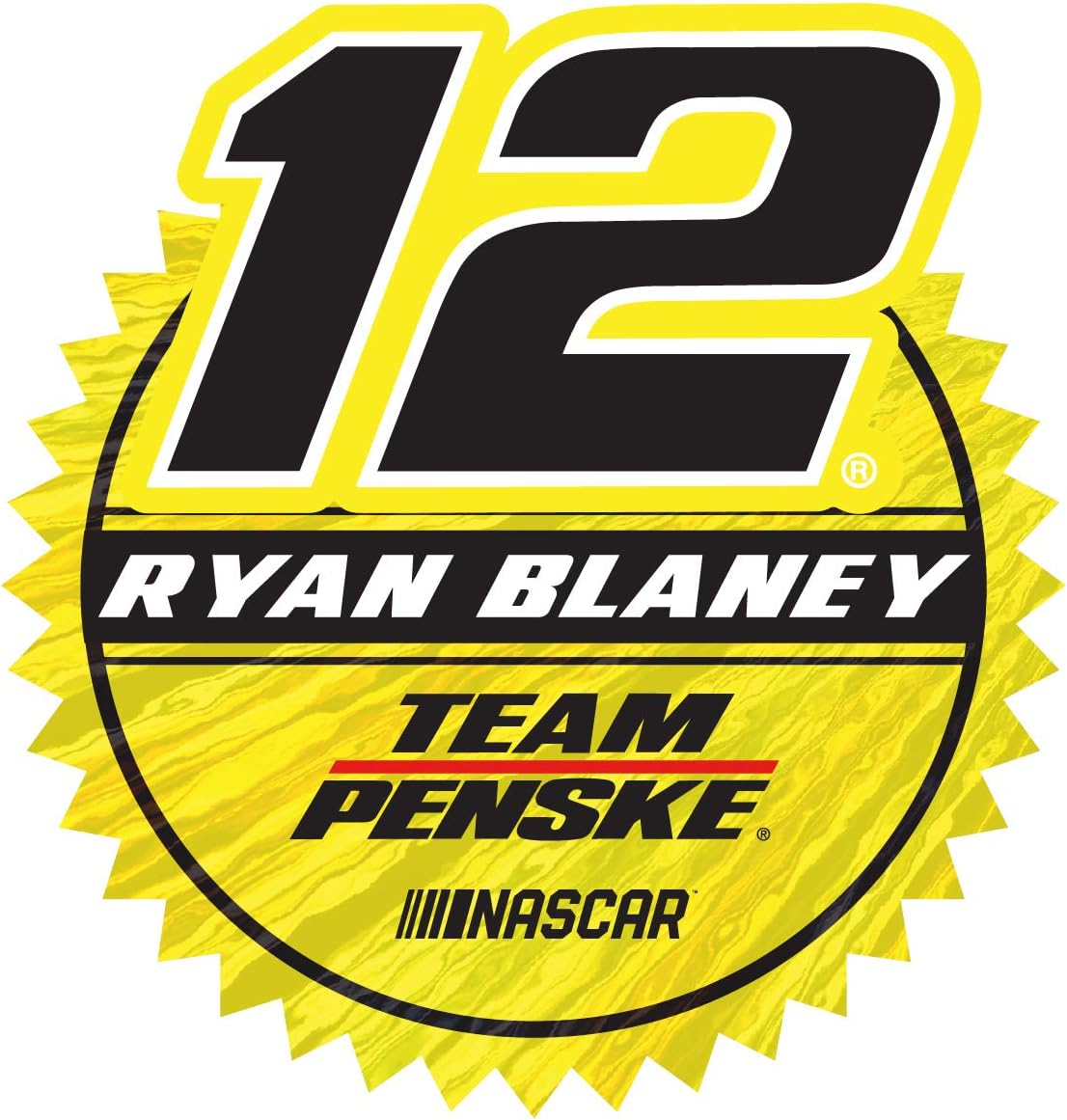 Amazon.com: R and R Imports, Inc Ryan Blaney #12 4" Round Kiss Cut ...