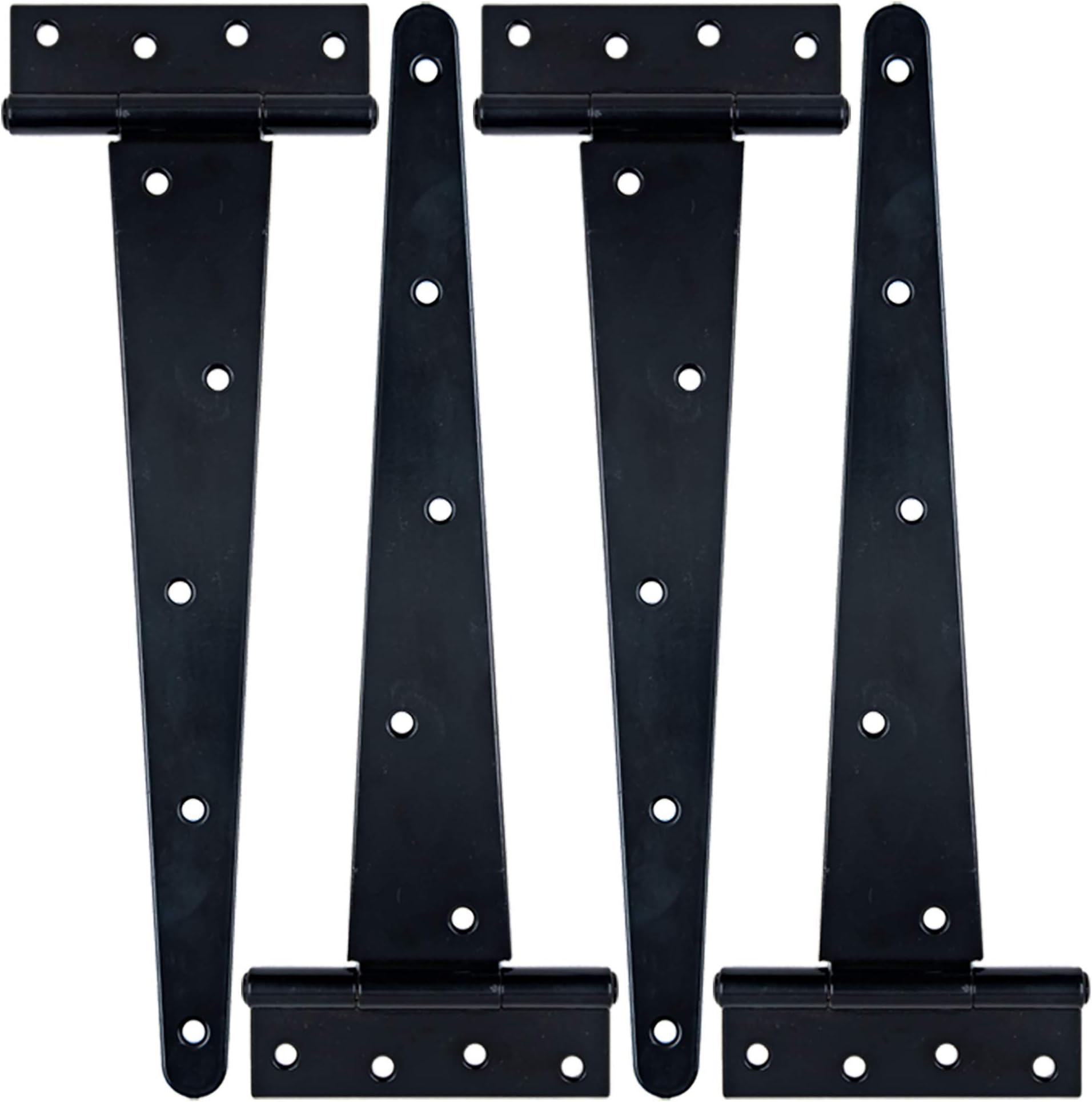 DIYWorld 12" Black Door Hinges – 2Pcs Gate Hinges with 12 Mounting ...